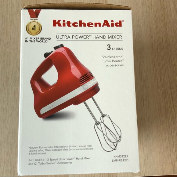 KitchenAid | Kitchen | Kitchenaid Empire Red Hand Mixer Kitchen Tool ...
